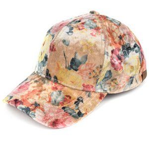 C.C | Accessories | Cc Soft Velvet Spring Flower Print Baseball Cap ...